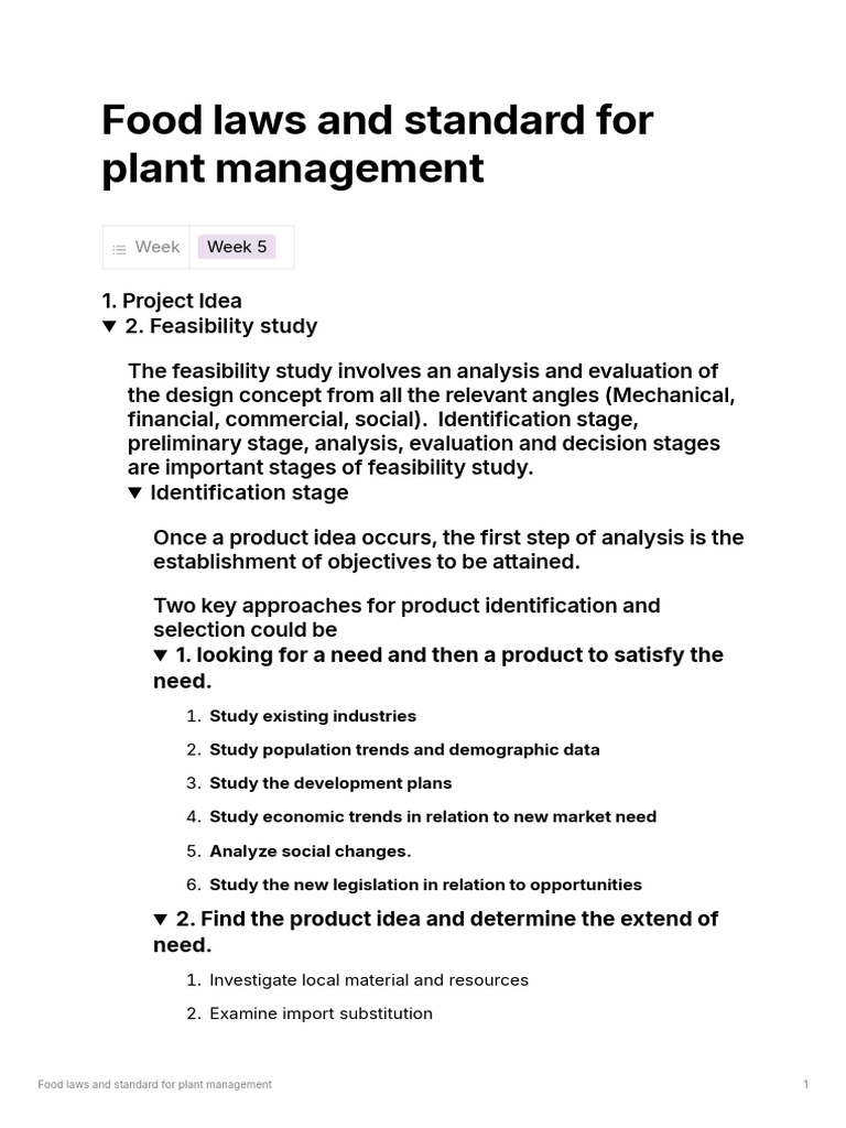 Standard For Food Process | PDF | Feasibility Study | Evaluation