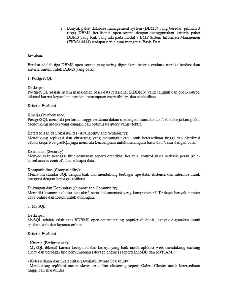 Jawaban Tugas 3 Pengantar Sistem Informasi | PDF