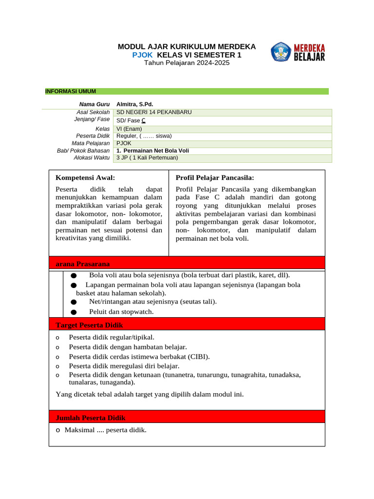 Modul Ajar PMM | PDF