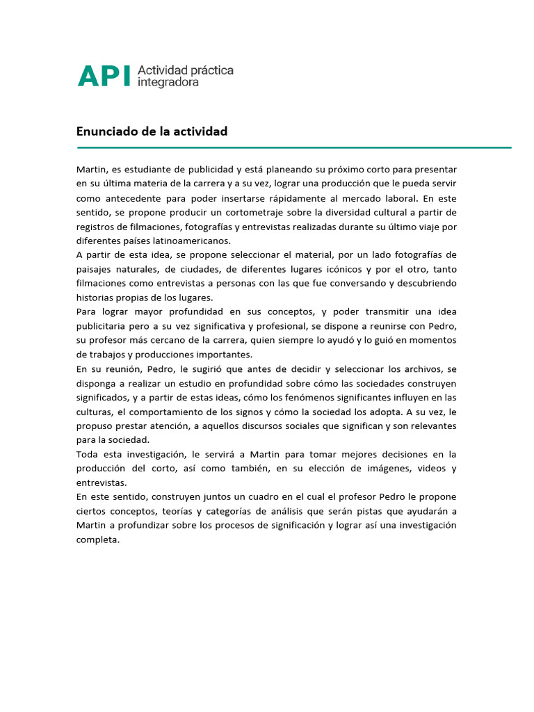 API2 - Enunciado de La Actividad | PDF