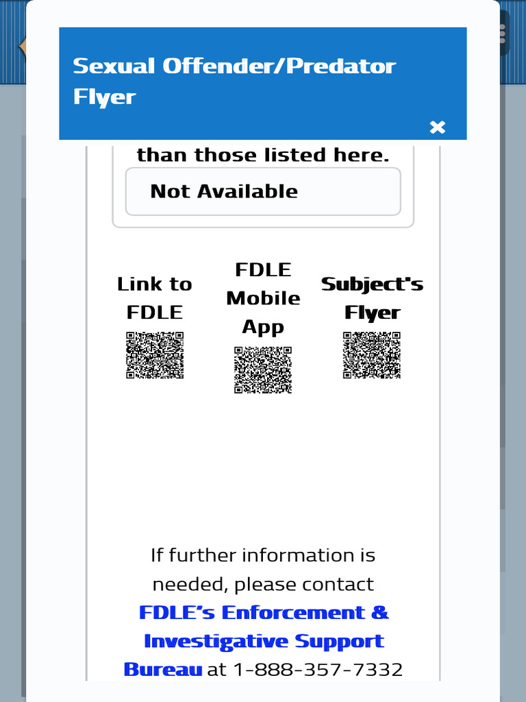 FDLE - Sexual Offender and Predator System | PDF