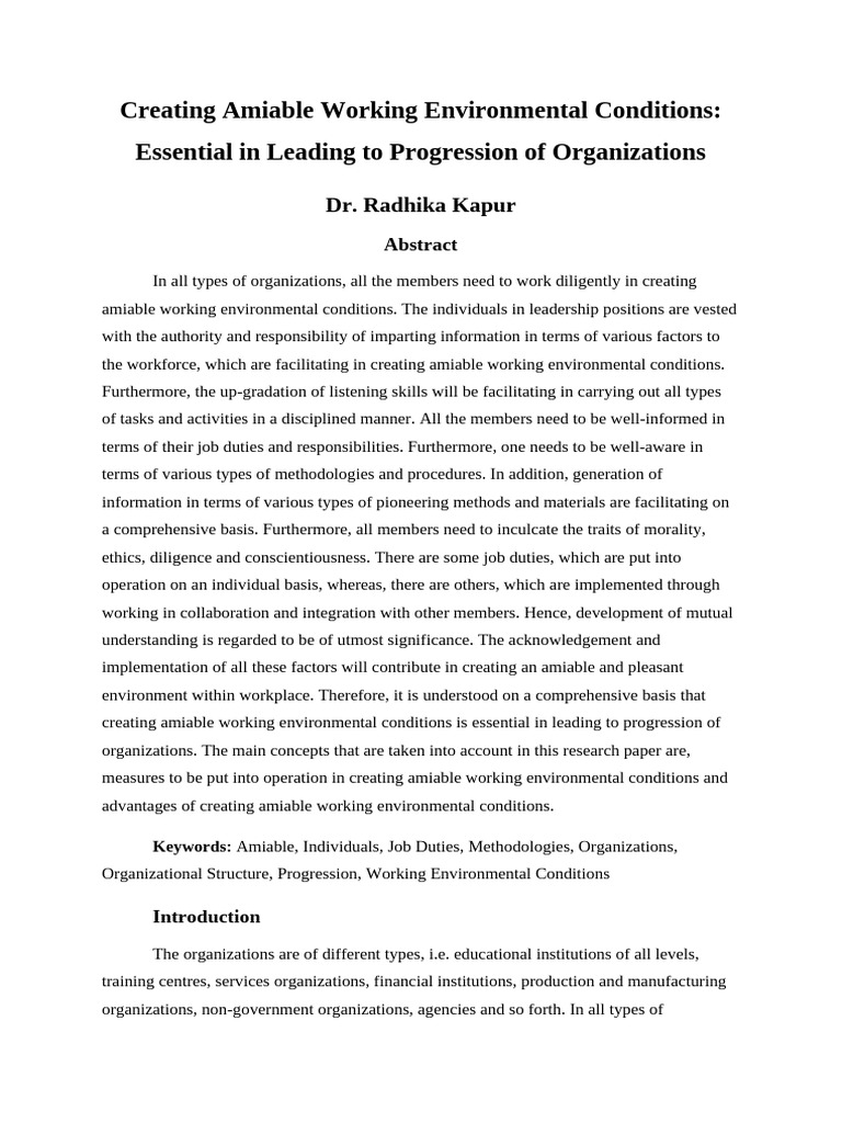 Creating Amiable Working 32 | PDF | Leadership | Goal