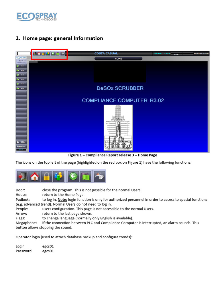 Ecospray Compliance PC Manual - Rev31b-4-3 | PDF | Icon (Computing) | Login