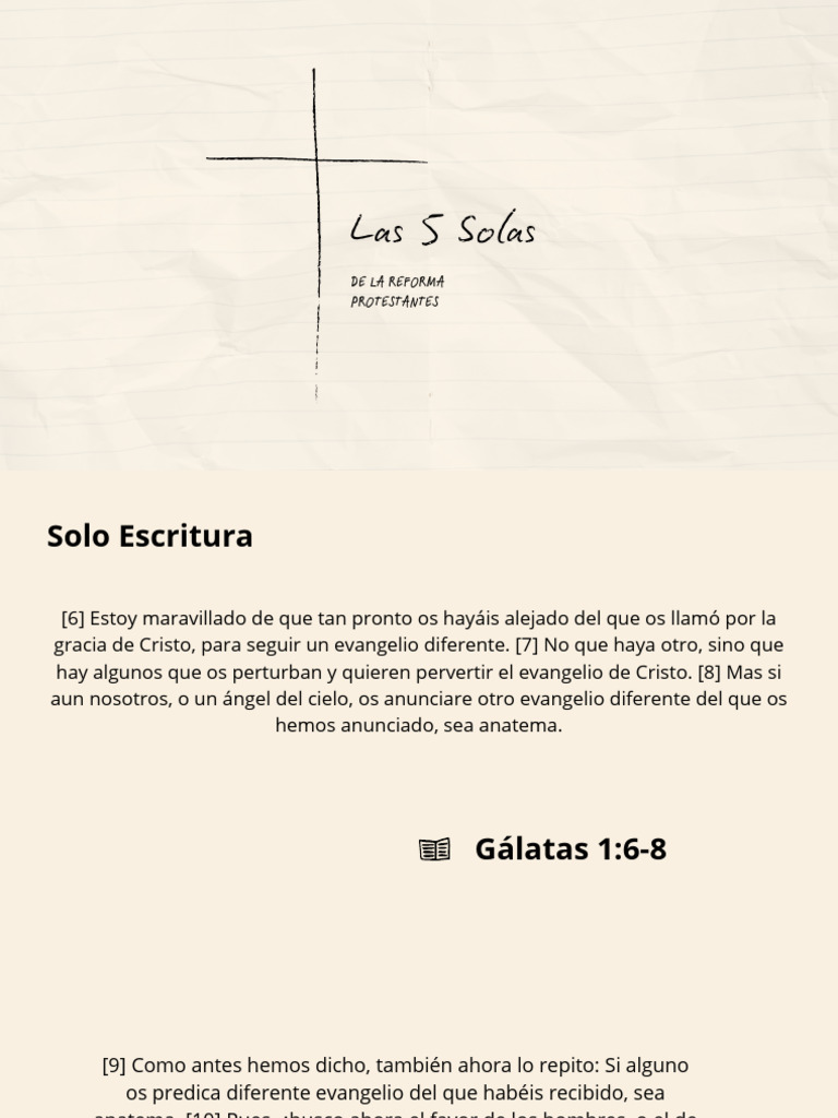 Las 5 Solas | PDF | Cristo (título) | Gracia divina