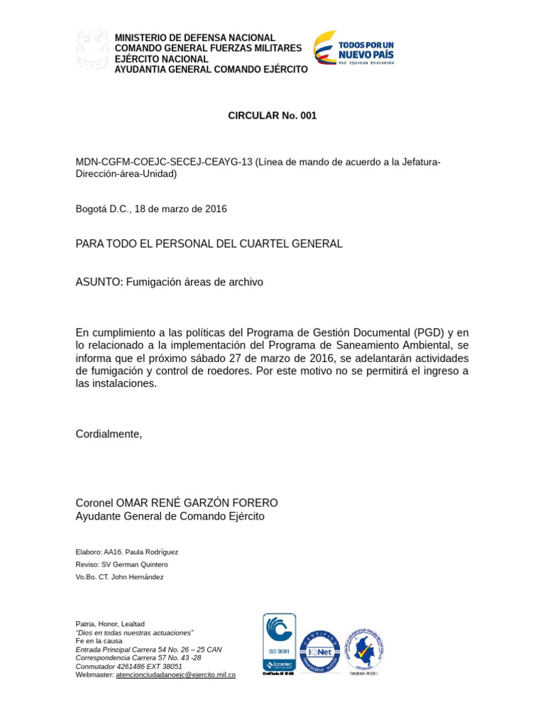 Formato Circular | PDF