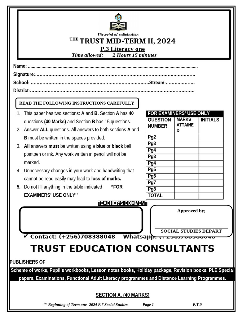 The Trust Mid-Term II, 2024 | PDF