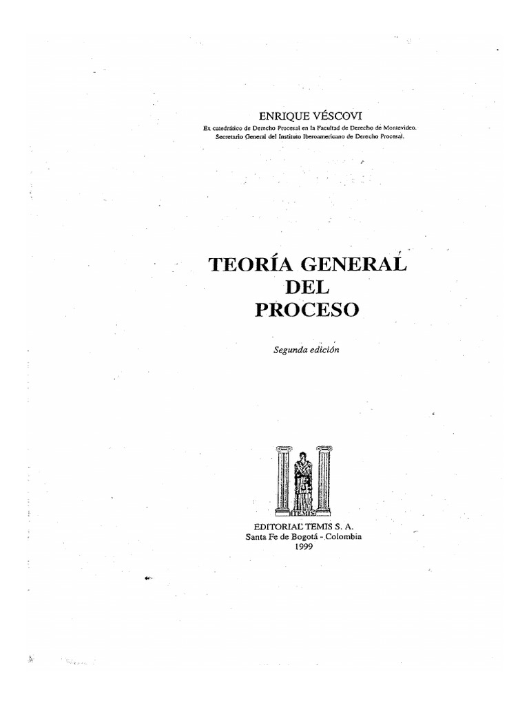 Teoria General Del Proceso Enrique Vescovi | PDF