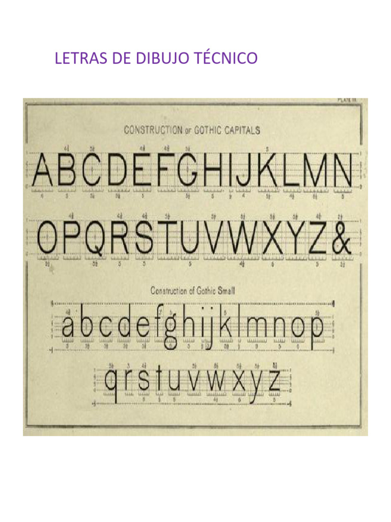 LETRAS y NUMEROS DE DIBUJO TECNICO | PDF
