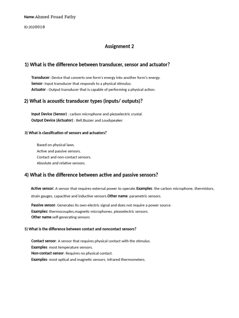 Assignment 2 Ahmed Fouad 2020016 | PDF | Microphone | Loudspeaker