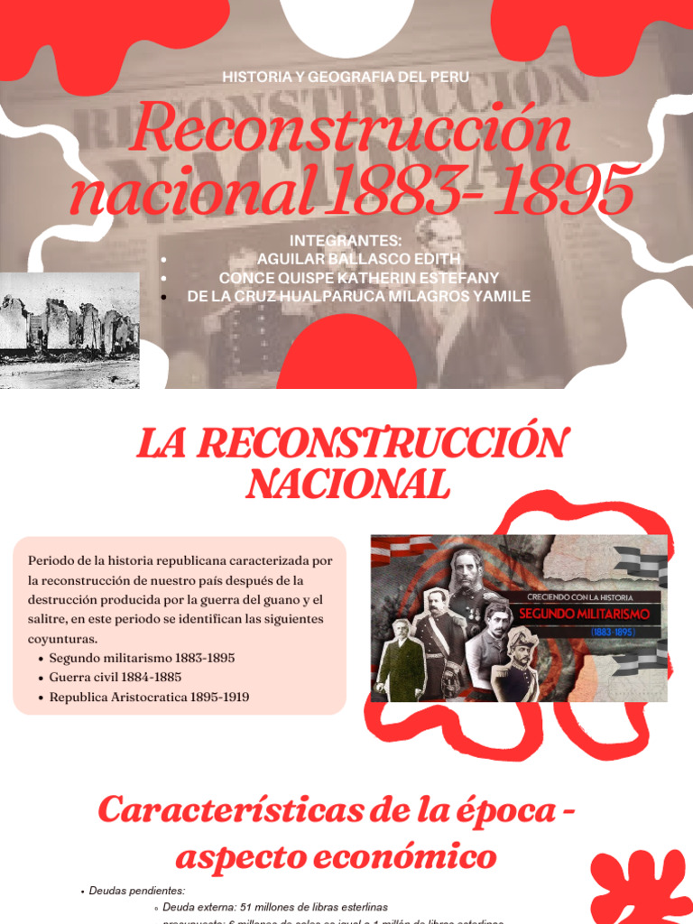 Reconstrucción Nacional Perú 1883-1895 | PDF | Perú | América del Sur