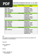July 2022 Skeletal Workforce Schedule | PDF