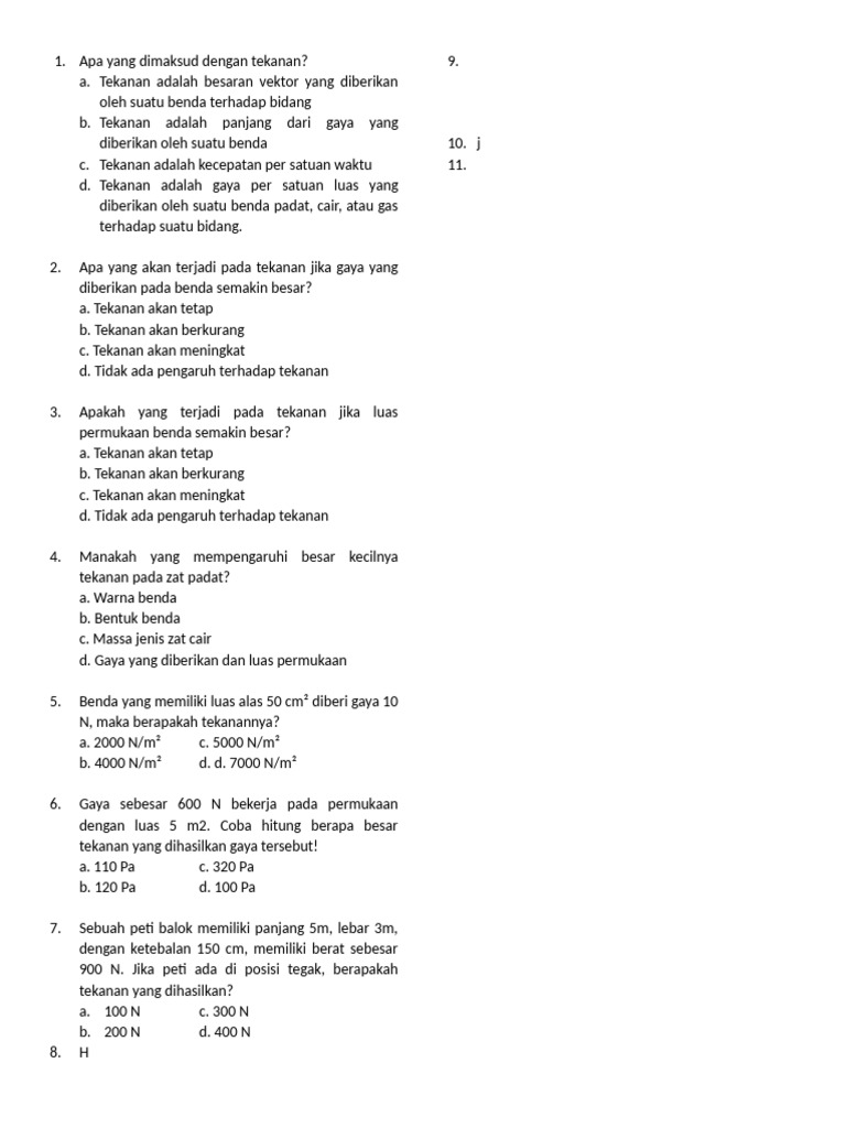 Ipa Soal Kls 9 | PDF