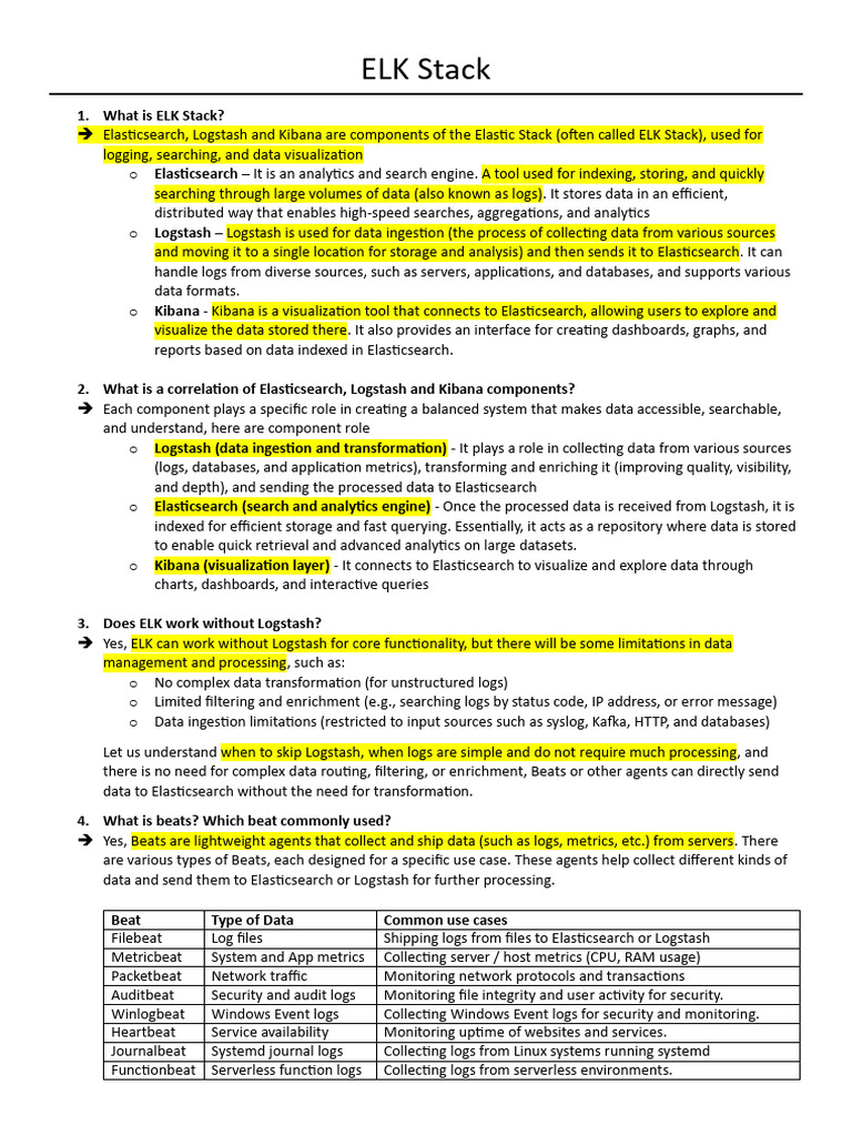 ELK Stack | PDF | Databases | Data