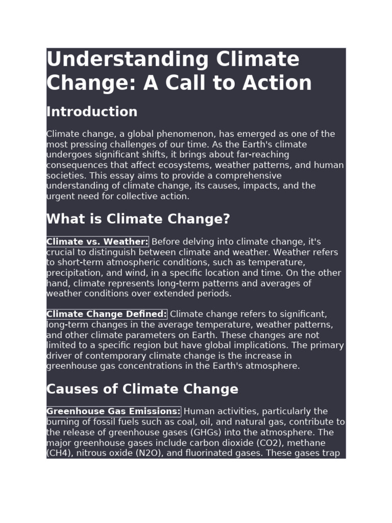 Understanding Climate Change | PDF | Climate Change | Climate Change ...