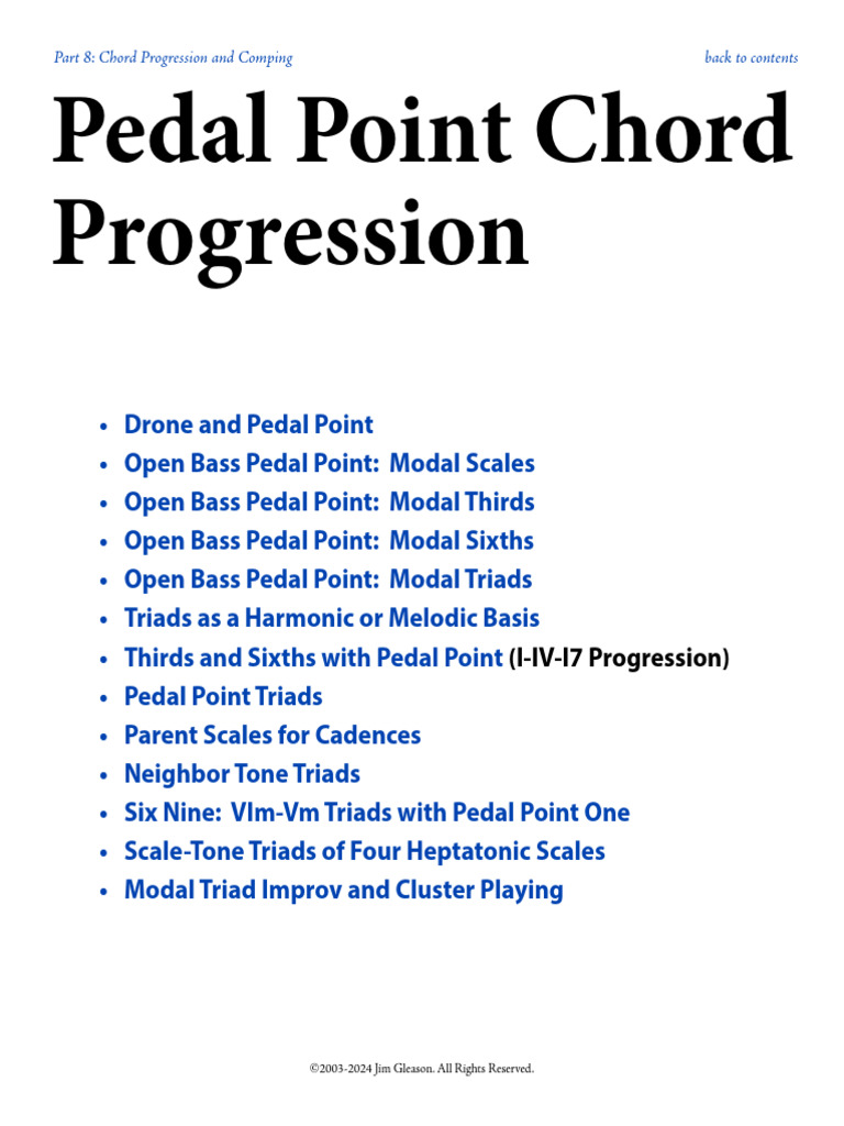 04-Pedal Point Chord Progression | PDF | Chord (Music) | Mode (Music)
