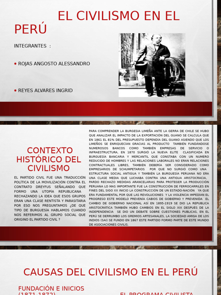 Historia y Evolución del Civilismo Peruano | PDF | Perú