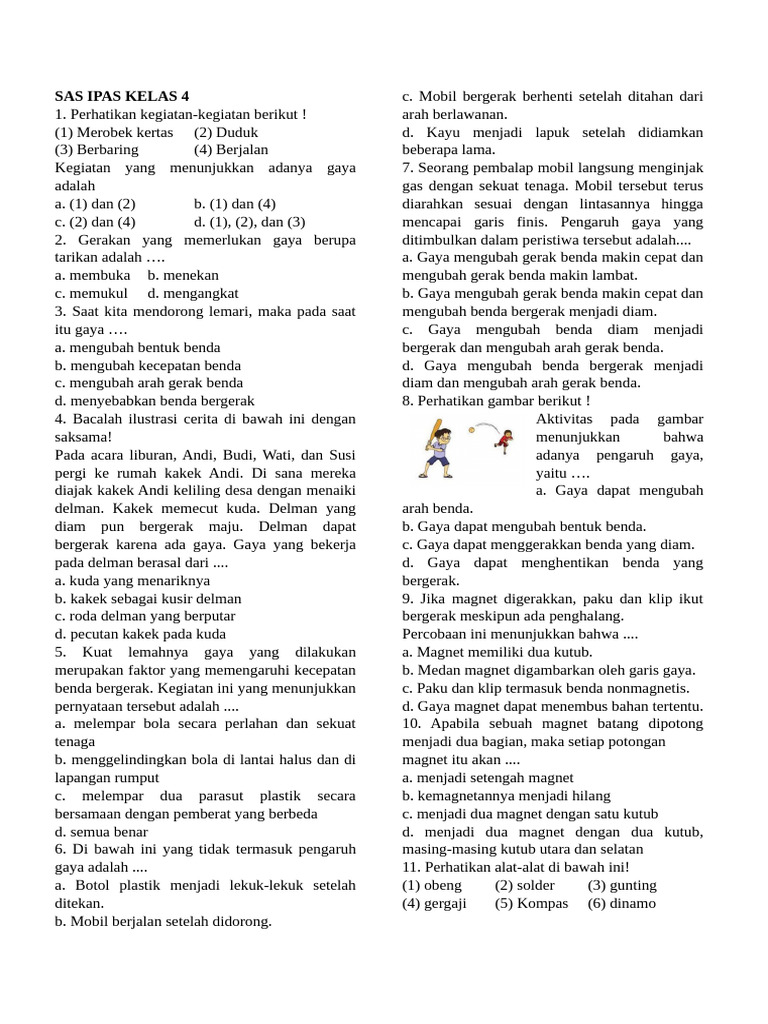 Sas Ipas Kelas 4 | PDF