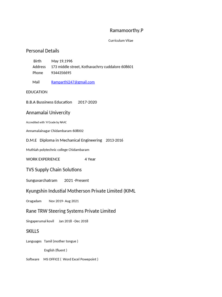 Rama Moorthy 1 | PDF