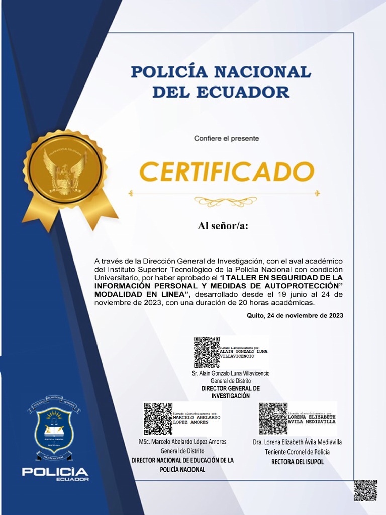 Certificado de Aprobacin | PDF