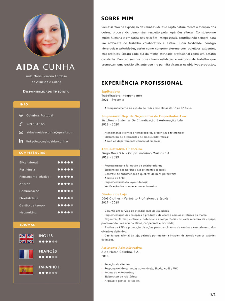 CV Aida Cunha | PDF