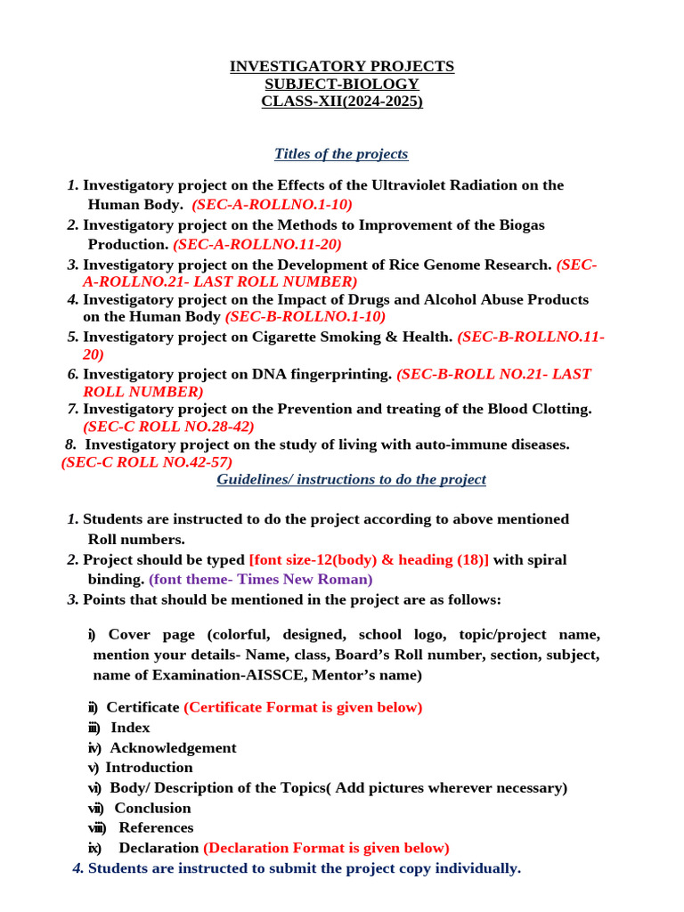 investigatory project | PDF | Genetics | Health Sciences