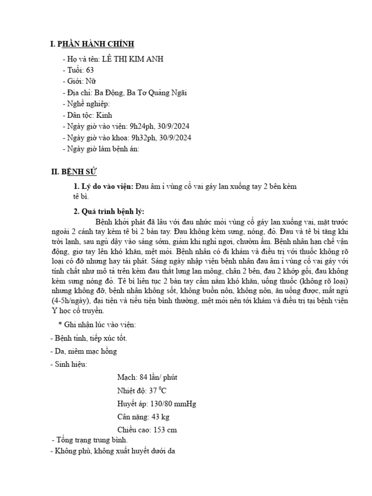 bệnh án yhct huyền thi | PDF