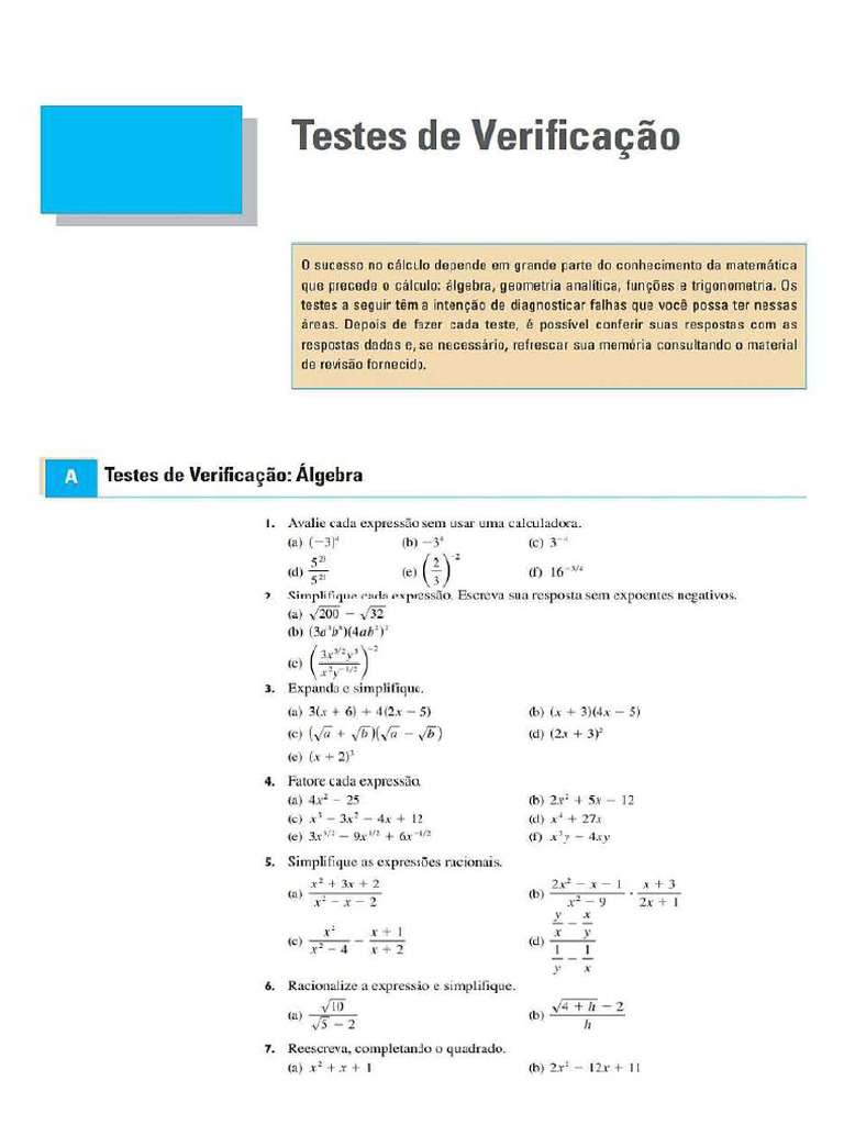 Lista 0 e Lista 1 - Cálculo 1 | PDF