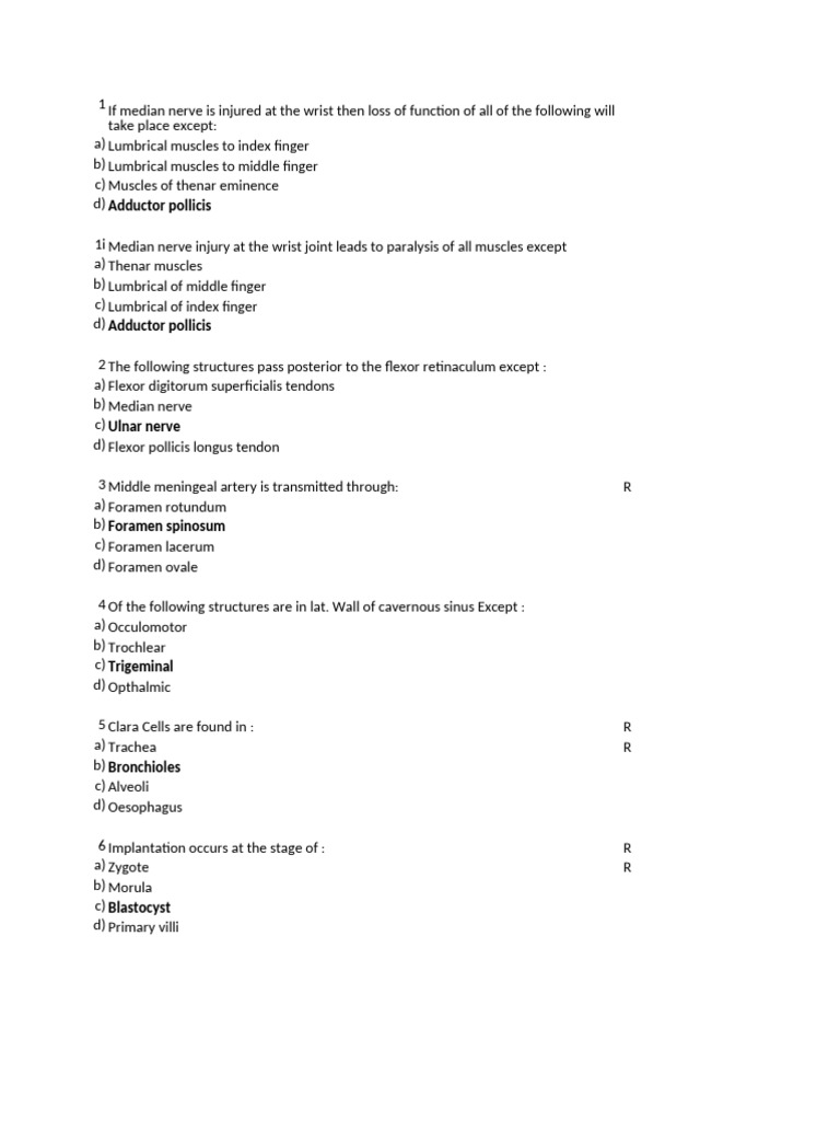 Anatomy and Physiology Quiz Questions | PDF | Heart Valve | Human Leg