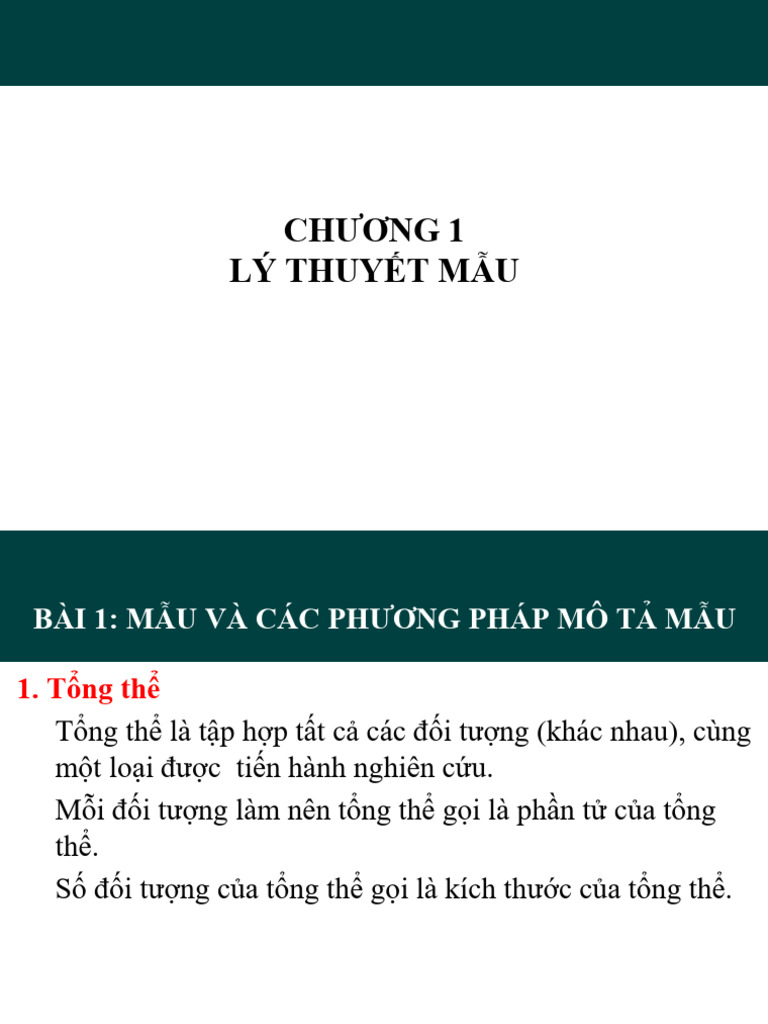 Chuong 1. Ly Thuyet Mau 1 | PDF