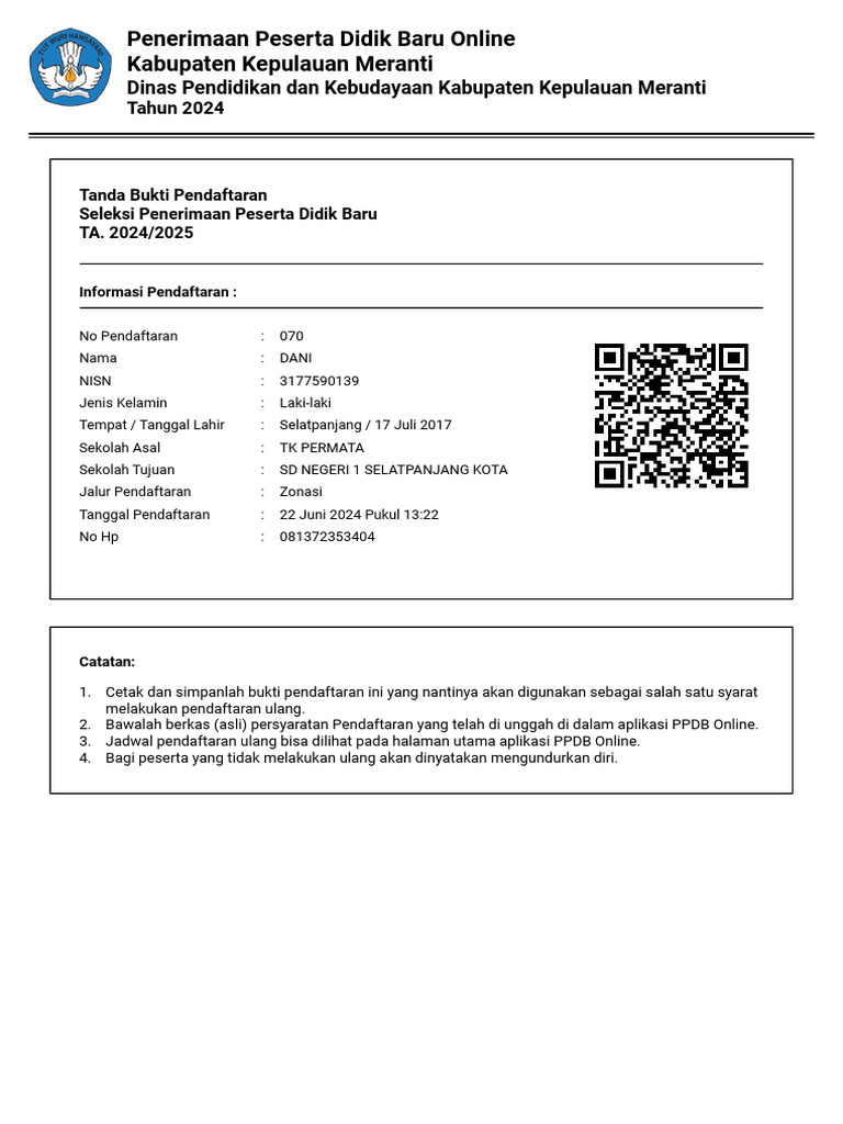 Bukti Pendaftaran DANI-2024-06-22 13 - 22 - 20 | PDF