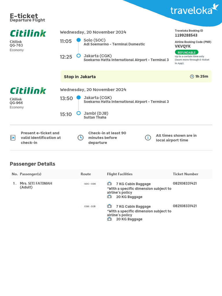 FLIGHT#1-Ruman Syahfudin-SOC-VKVQYK-DJB-FLIGHT - ORIGINATING | PDF | Transport | Aviation