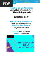 M08s2ai4 Actividad Integradora 4metodologias de Investigacion Modulo Numero 8 Semana | PDF ...