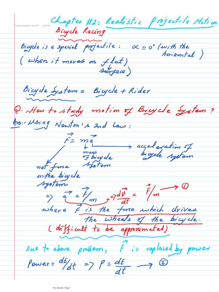 Bicycle Motion 1 | PDF