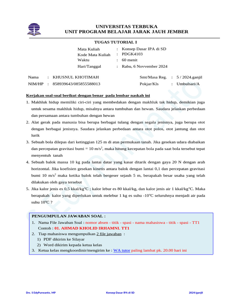 09.khusnul Khotimah - TT1 | PDF