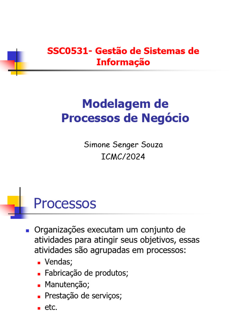 Aula5 - Modelagem Processo Negocio | PDF | Informática | Business