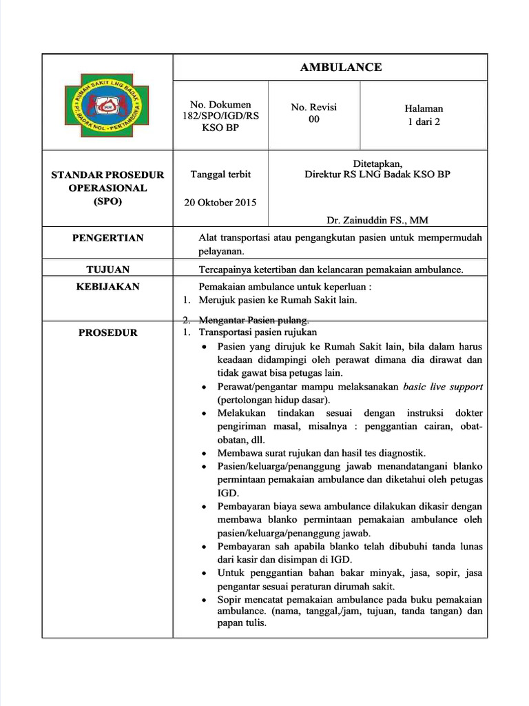 PDF Spo Ambulance - Compress | PDF | Foreign Language Studies | Wellness