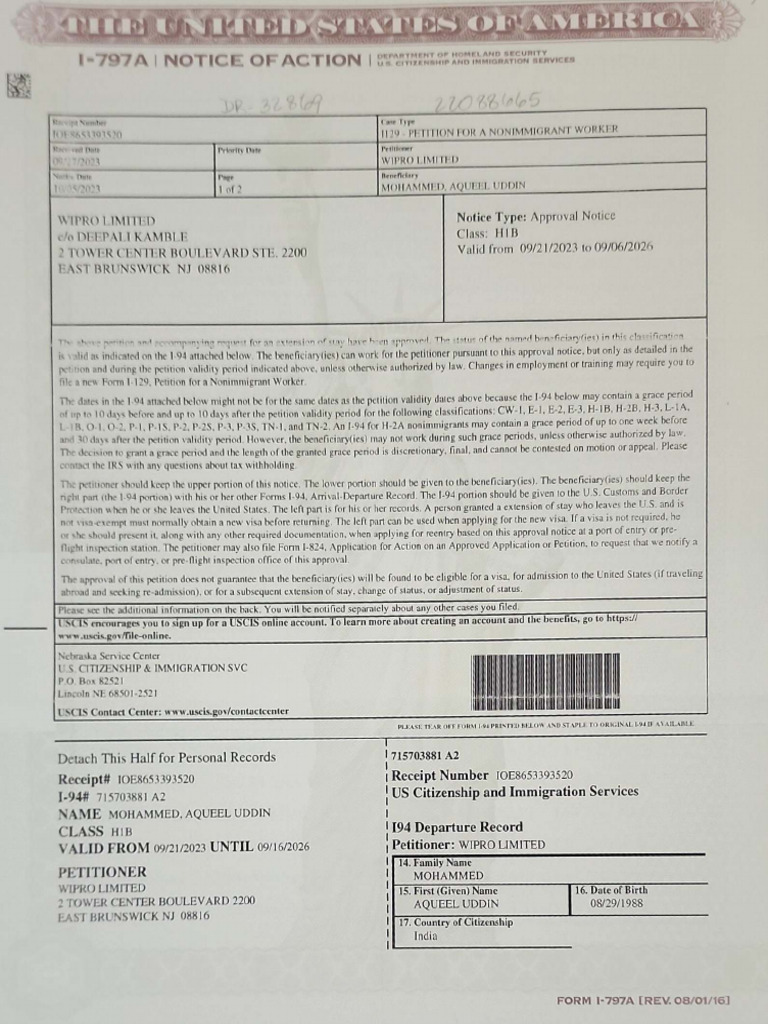 I797 Wipro Sept2023 Sept2026 Aqueel | PDF