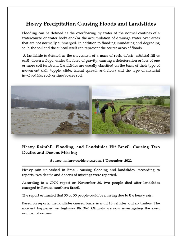 Floods and Landslides in Brazil | PDF | Flood | Severe Weather