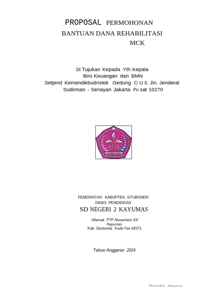 Proposal Pembangunan Kamar Mandi | PDF