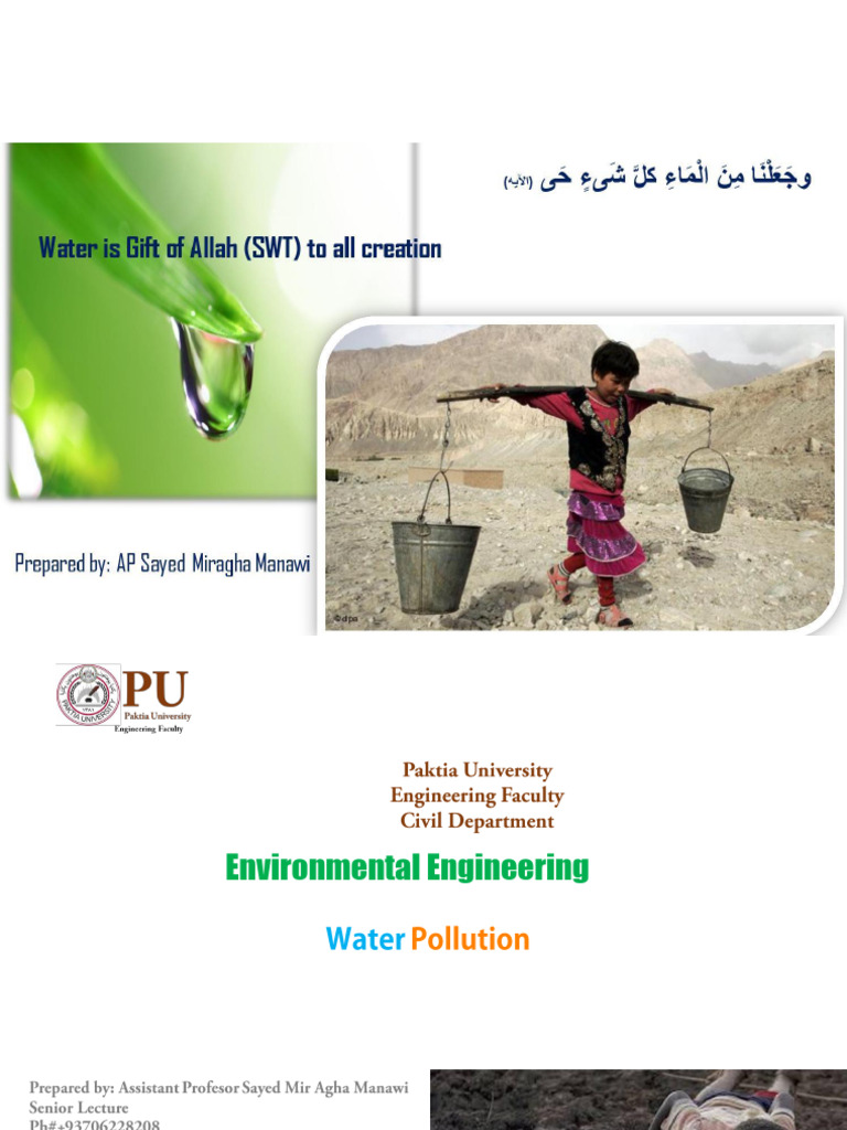 2 - Environmental Engineering Water Pollution - For Student | PDF ...