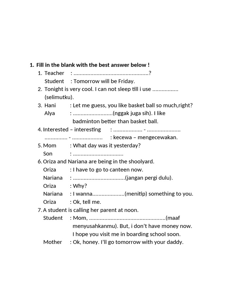 English Conversation Practice Exercises | PDF