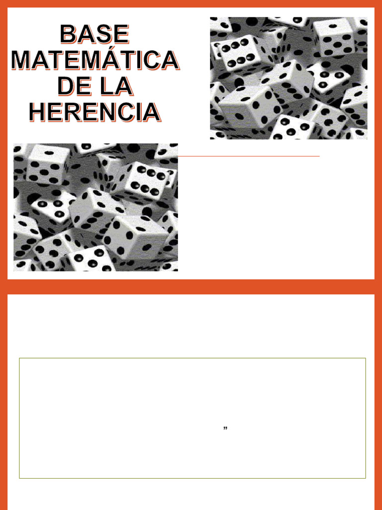 3) Base Matemática de La Herencia | PDF | Probabilidad | Teoría de ...