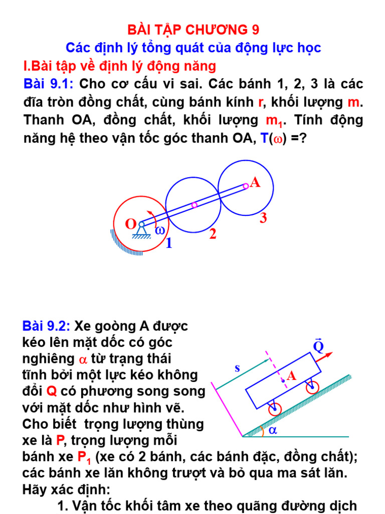 Phan 3-Dong Luc Hoc - Bai Tap Chuong 9 - Cac Dinh Ly Tong Quat Cua DLH | PDF