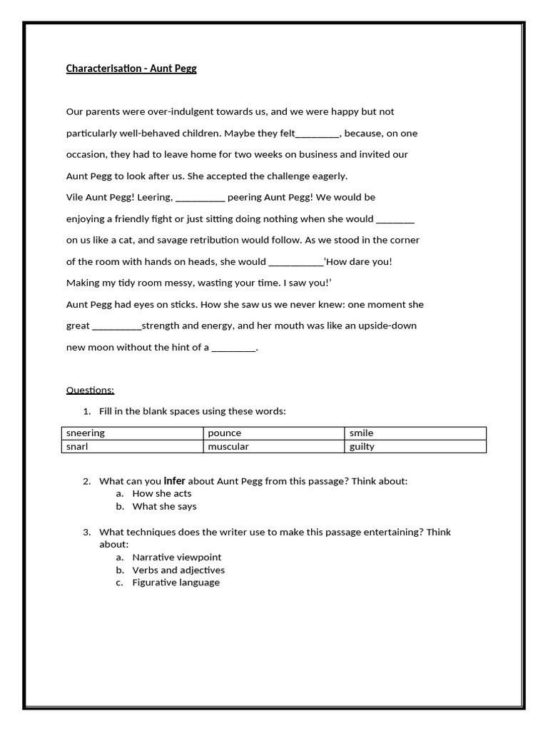 Week 1 - Characterisation | PDF
