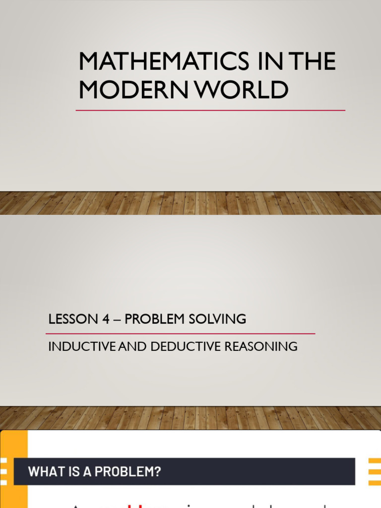 Math in The Modern World - Lesson 4 | PDF