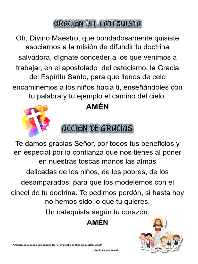 Oración Del Catequista 2024 Pdf