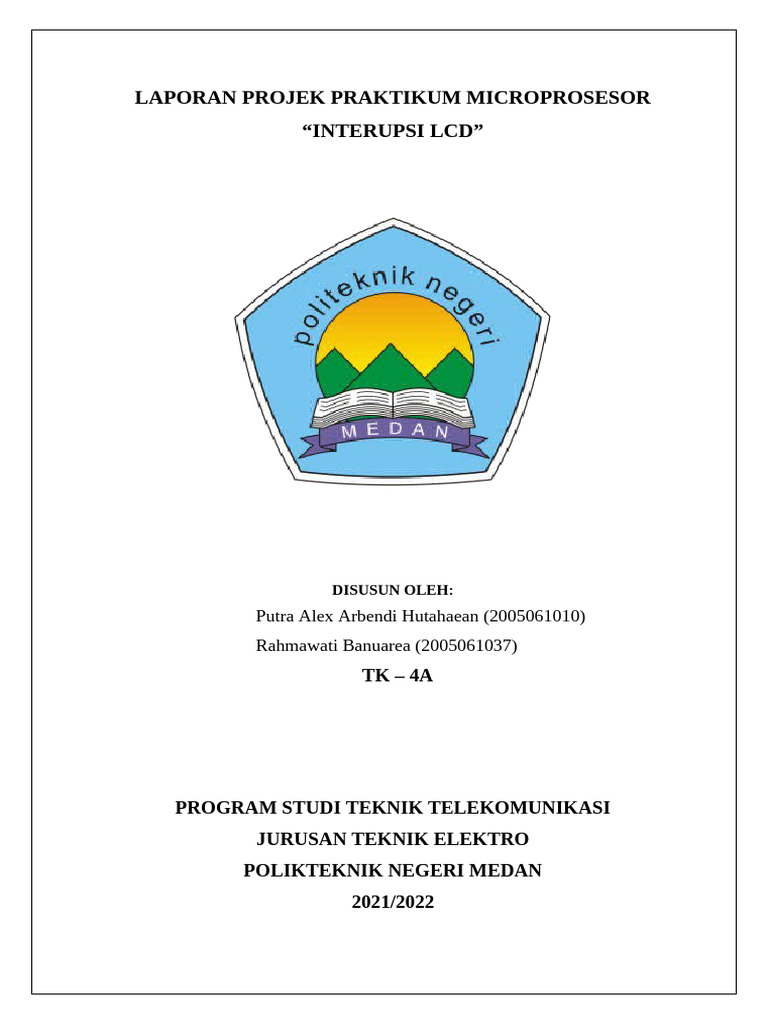 LAP. PROYEK PRAK MIKROPROSESOR Salinan | PDF