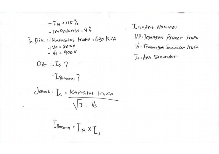 Rumus No. 3 Modul VIII Instlasi Distribusi Tenaga Listrik | PDF
