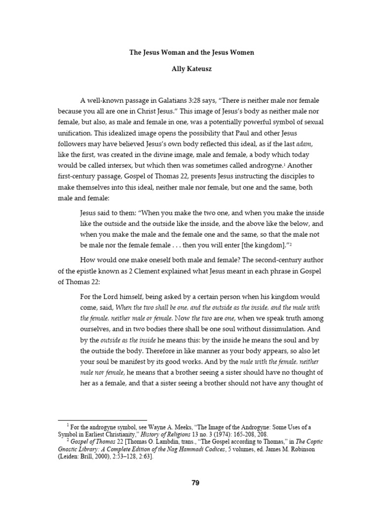The Jesus Woman and The Jesus Women Kateusz | PDF | Jesus | Paul The ...