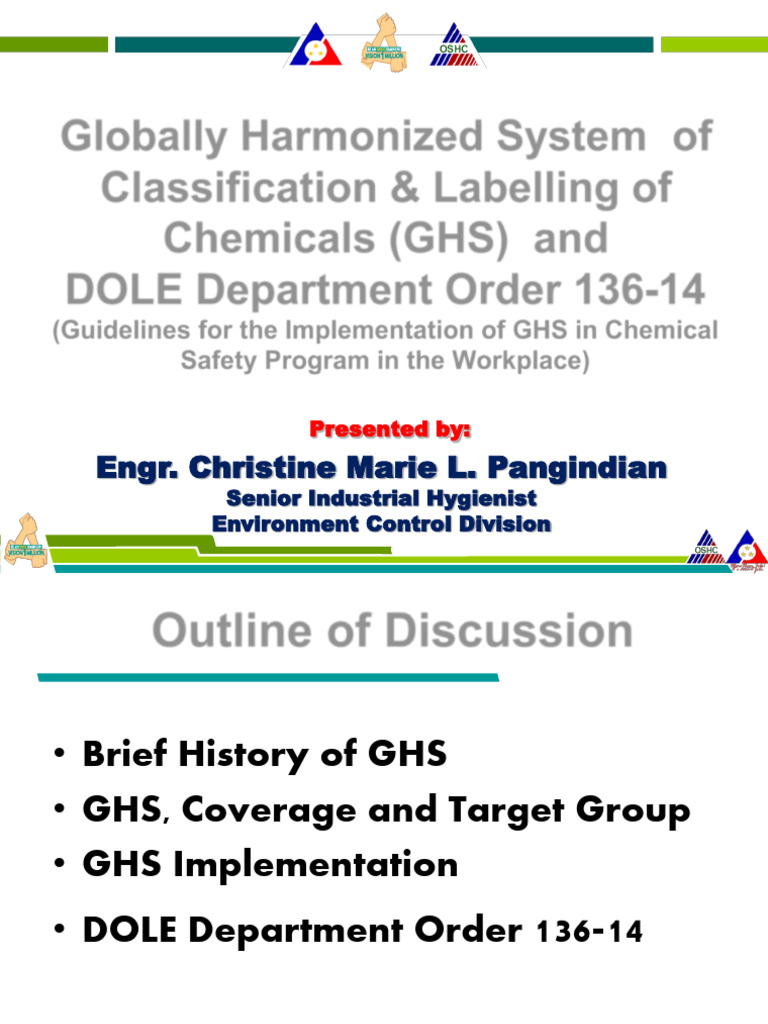 DO 136-14 Guiline For Implementation of GHS in Chemical Safety Program in The Workplace | PDF ...